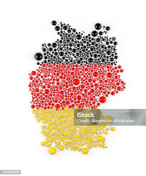 구체 항목으로 구성된 독일지도의 여러 가지 빛깔의 래스터 추상 적 구성 독일지도와 국기 3d 렌더링 그림 베를린에 대한 스톡