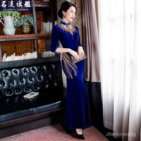 國風女裝 旗裝 中國服女裝 民初服裝 長旗袍 祺袍 改良式漢服 改良式旗袍洋裝 改良漢服洋裝 中國漢服禮服繡花連衣 Yahoo奇摩拍賣