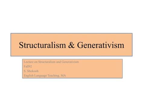 Linguistic Theories Approaches And Methods Pptx Science