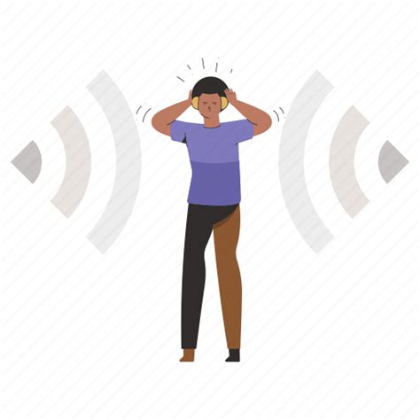 Ecology High Noise Level Pollution Man Sound Illustration Download On Iconfinder