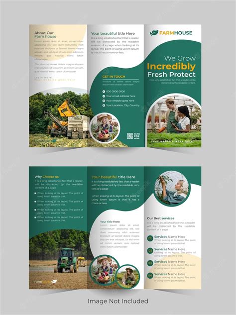 Premium Vector Organic Farming Tri Fold Brochure Template Or Agriculture Farming Brochure