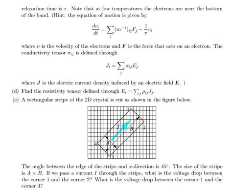 Solved Conductivity Of A Semiconductor With Rectangular