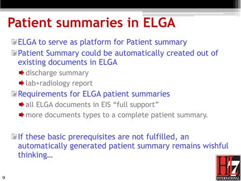 International Patient Summary Workshop Ppt