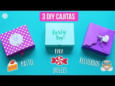 Como Hacer Cajitas Para Pastel 🍰 Dulces Recuerdos Y Más 3 Ideas