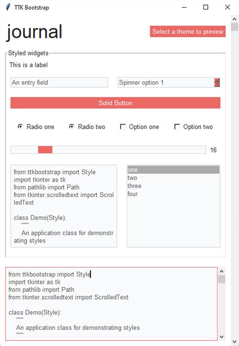 Themes — Ttkbootstrap Documentation