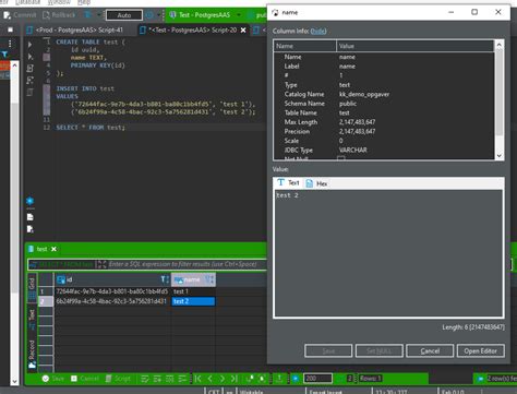 Dbeaver Editing Column Data In Ui Does Not Work When Primary Key Is Uuid