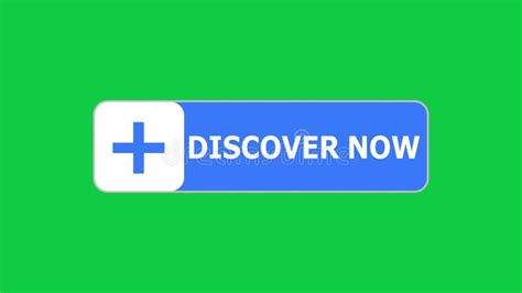 Green Screen Animation Of Discover Now Push Button With Pointer Simple Animation Of Cursor Icon