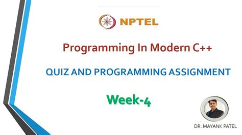 NPTEL Programming In Modern C Week 4 Quiz And Programming Assignment