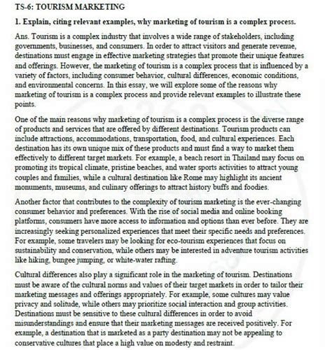 Ignou Ts 6 Solved Assignment 2023 English Medium