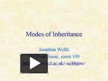 Ppt Modes Of Inheritance Powerpoint Presentation Free To View Id Ce Ytvmy