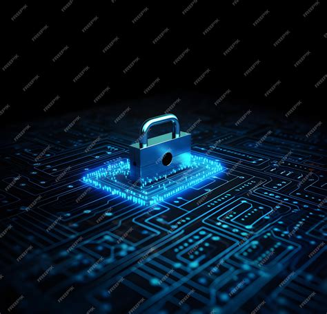 Premium Ai Image Lock On The Circuit Pattern Concept Of Data Security