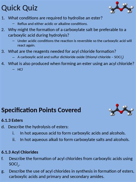 Ester Hydrolysis Pdf Ester Acid