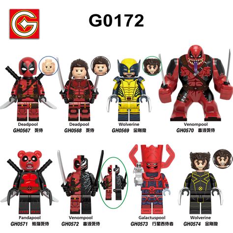 Deadpool Building Galactuspool Blocks Wolverine Figures Toy Venompool Minifigures Shopee Malaysia