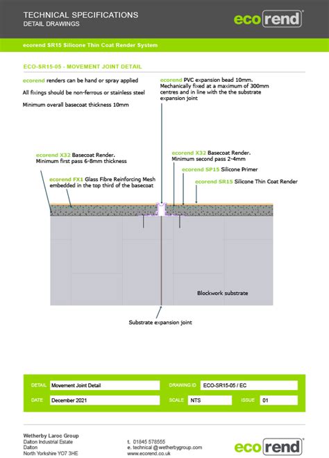 Sr15 Movement Joint Ecorend