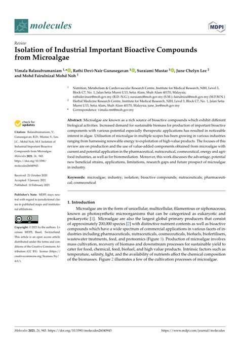 Pdf Isolation Of Industrial Important Bioactive Compounds From