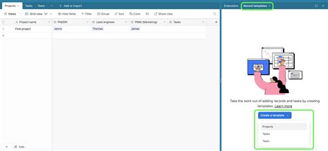 using record templates in airtable airtable support
