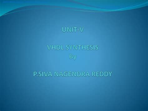 Vlsi Synthesis Pptx