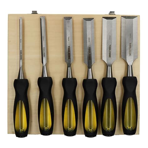 6pc Chisel Carving Wood Work Carpentry Chisels 6 38mm With Striking Cap Case Diy At Bandq 6pc Chisel Carving Wood Work Carpentry Chisels 6 38mm With Striking Cap Case Diy At Bandq