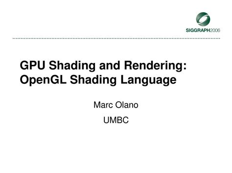 ppt gpu shading and rendering opengl shading language powerpoint presentation id 526282