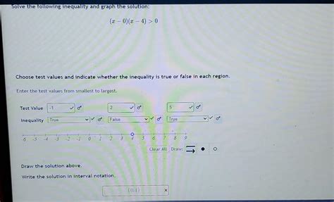 Solved Choose Test Values And Indicate Whether The Chegg
