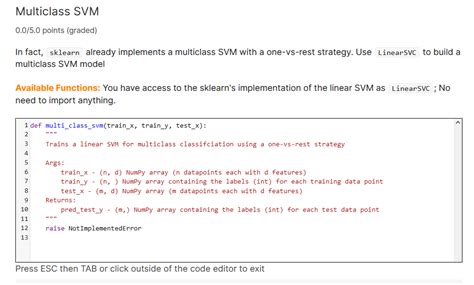 Multiclass Svm 00 50 Points Graded In Fact Studyx