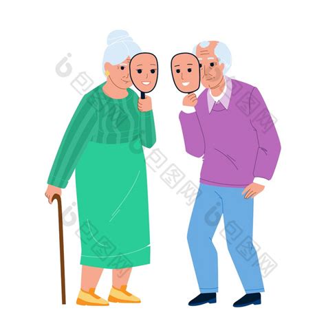 对老年人的歧视上了年纪的男人和女人夫妇向png下载 包图网