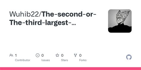 Github Wuhib22the Second Or The Third Largest Element