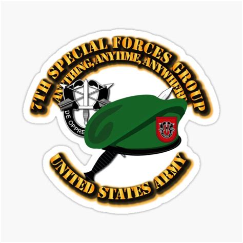 Sof 7th Sfg Beret Dagger Dui Sticker For Sale By Twix123844 Redbubble