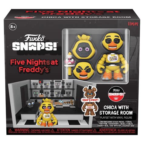 Funko Five Nights At Freddy S Snap Playset Storage Room With Chica Customizable Pieces