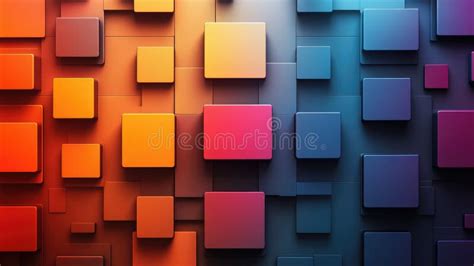 Colorful Abstract Background With 3d Rounded Square Effect And Smooth Gradient Pattern For