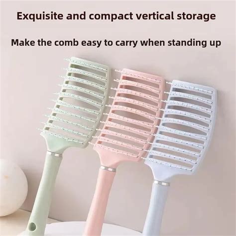 Профессиональная парикмахерская расческа с большим изгибом и широкими зубьями расческа для