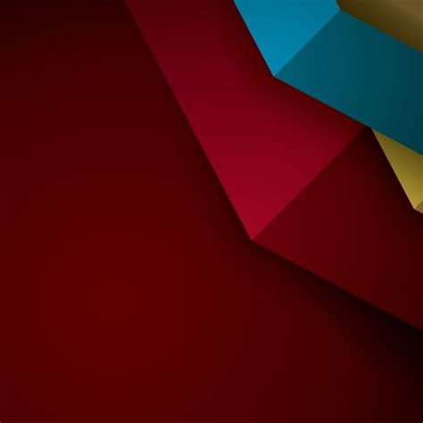 Dark Red Abstract Background With Blue And Yellow Shapes