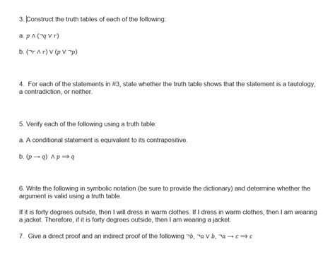 Solved Construct The Truth Tables Of Each Of The Following Chegg