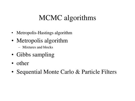 Ppt Introduction To Sampling Based Inference And Mcmc Powerpoint