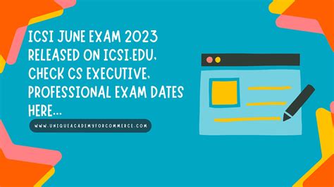 ICSI June Exam 2023 Released On Icsi Edu Check CS Executive