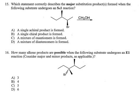 Solved 15 Which Statement Correctly Describes The Major