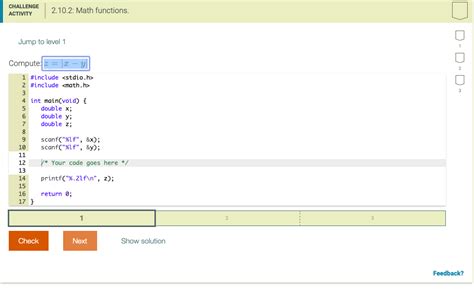 solved challenge activity 2 10 2 math functions jump to