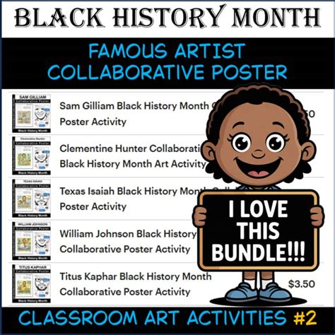 Famous Black History Month Artist Collaborative Poster Bundle Bhm Art 2