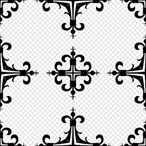 고딕 양식의 패턴 검은 꽃 그림 Png Pngegg