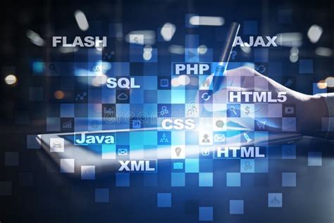 Web Development Programming Internet And Technology Concept Stock