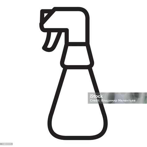 스프레이 방아쇠 분무기 분무기 분쇄기 공기총 벡터 일러스트레이션 기술 도면 가사 집안일에 대한 스톡 벡터 아트 및 기타 이미지 가사 집안일 가정 생활 깨끗한 Istock