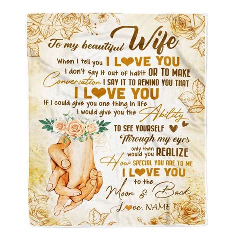 Personalized To My Wife Blanket From Husband Conversation Ability Moon