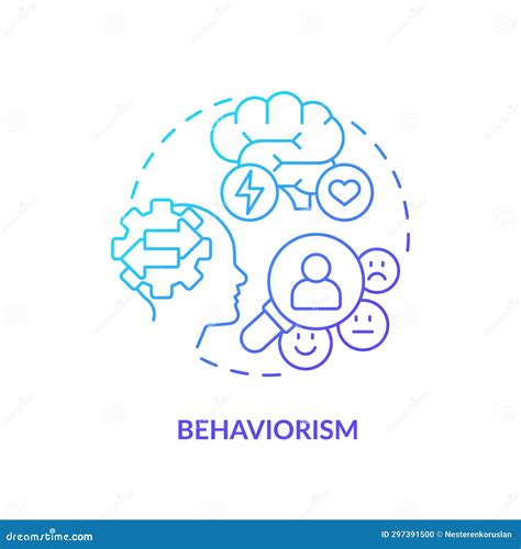 Gradient Line Icon Behaviorism Concept Stock Vector Illustration Of