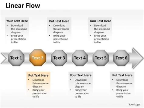 Ppt Linear Flow Plan Forging Process PowerPoint Slides Templates