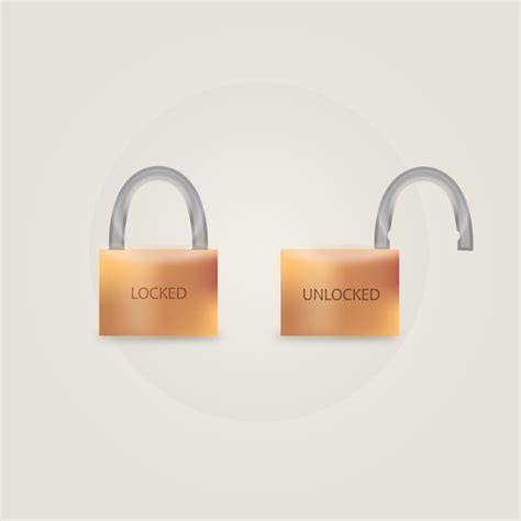 Premium Vector Padlock Realistic Vector Protection