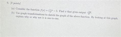 solved 6 [8 points a consider the function f x