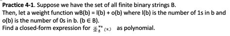 Solved Practice 4 1 Suppose We Have The Set Of All Finite