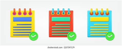 Data Verification 3d Icon Set Realistic Stock Vector Royalty Free 2257397179 Shutterstock