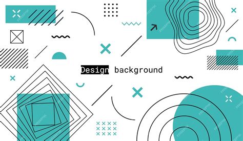 Premium Vector Abstract Geometric Background With Different Shape Elements Design Elements
