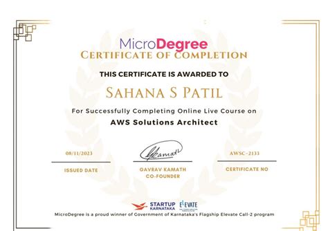 Sahana S Patil On Linkedin Aws Cloudcertification Microdegree
